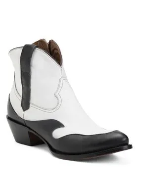 Lucchese | Shoes | Lucchese Bianca Black And White Flame Overlay Side ...